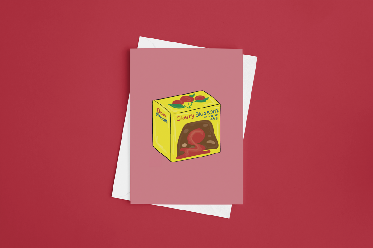 Cherry Blossom 5x7 Card – Kate Fudge Art