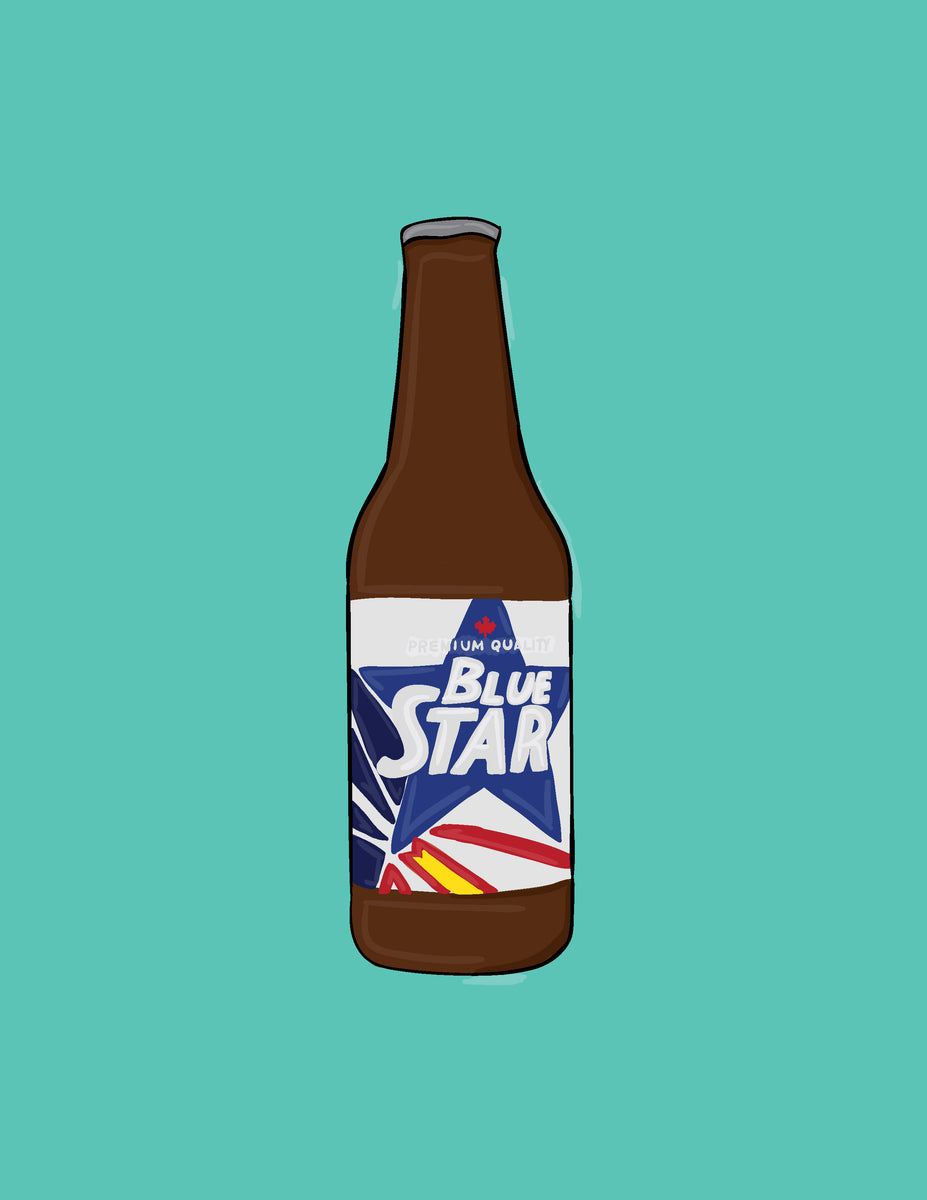Blue Star Beer Print – Kate Fudge Art