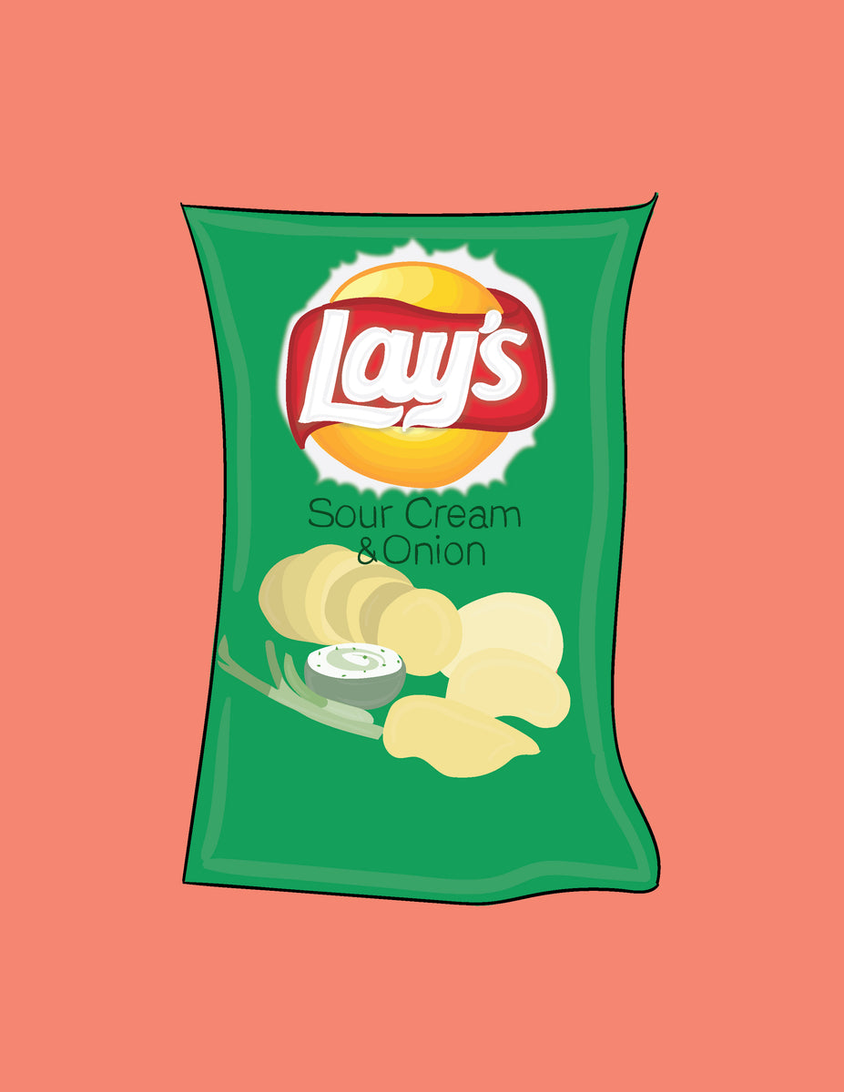 Sour Cream + Onion Chips Print – Kate Fudge Art